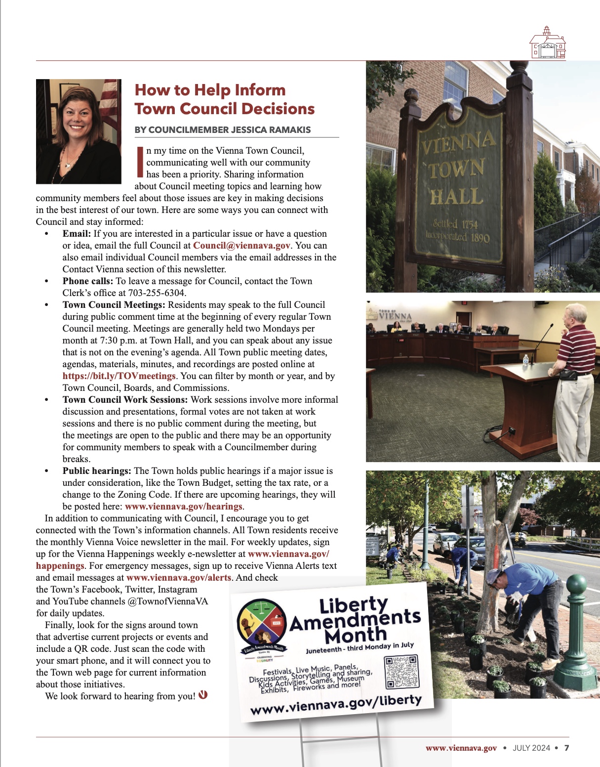 How to Help Inform Town Council Decisions – Jessica Ramakis, Vienna ...